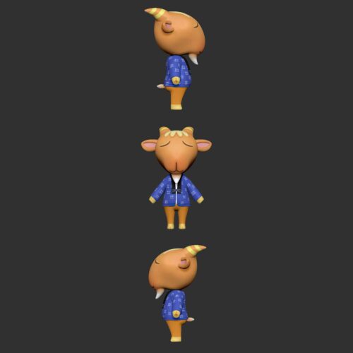Animal Crossing Limberg the Mice and Billy the Goat PolyJet 3D Printed ...