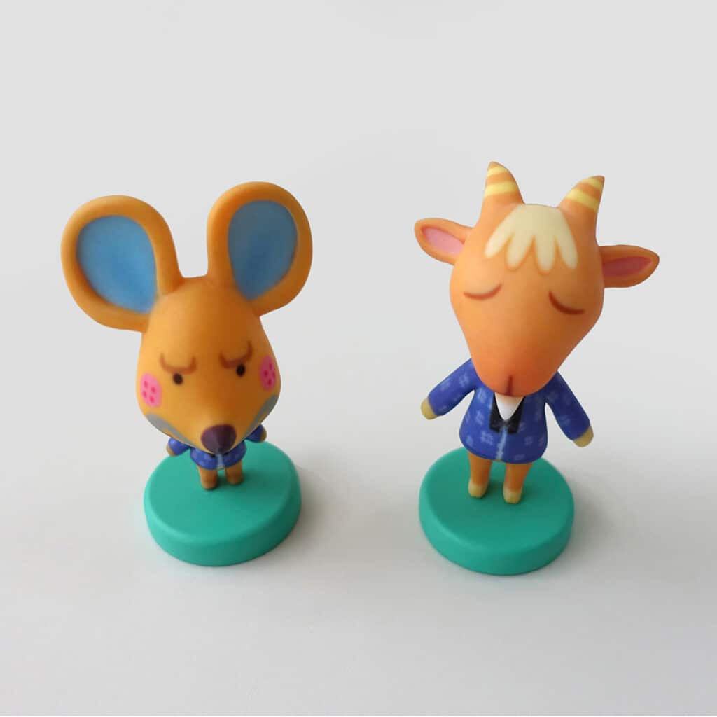 Animal Crossing Limberg the Mice and Billy the Goat PolyJet 3D Printed ...