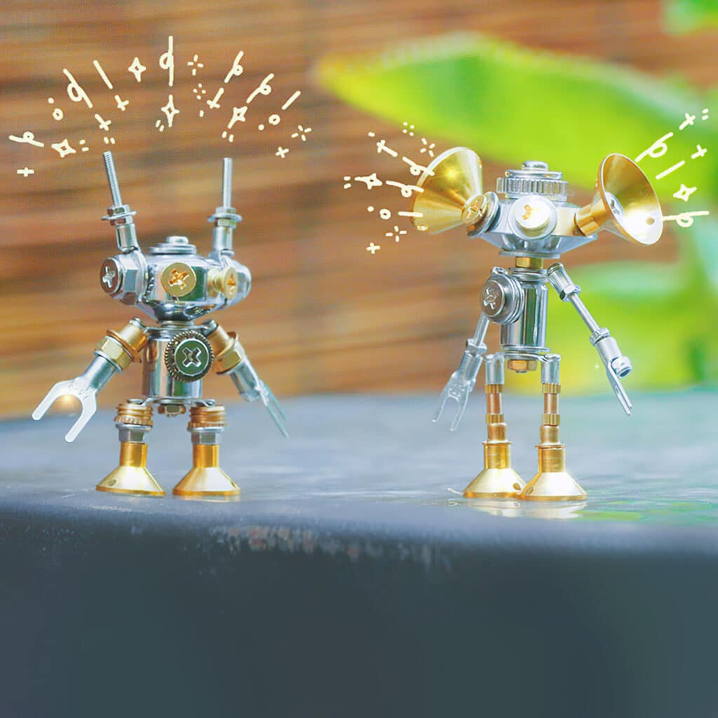 Steampunk Mechanical Glossy Metal Robot DIY Kit Blind Box - FacFox Shop