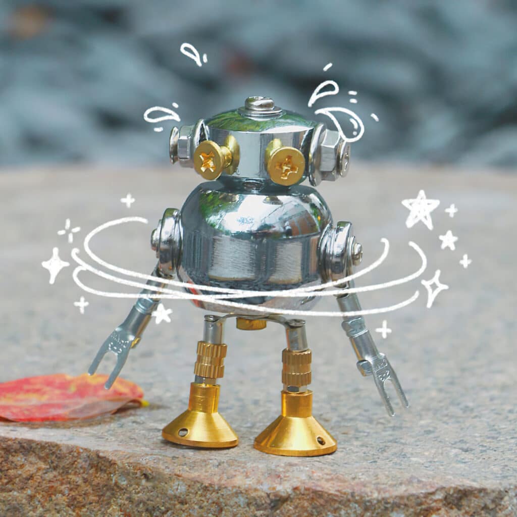 Steampunk Mechanical Glossy Metal Robot DIY Kit Blind Box - FacFox Shop