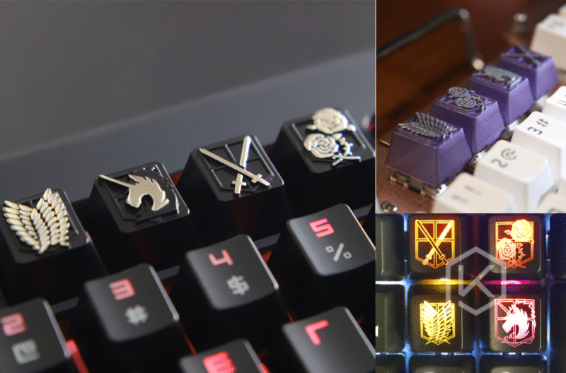 Attack on Titan 進撃の巨人 divisions of the military keycap for mechanical ...