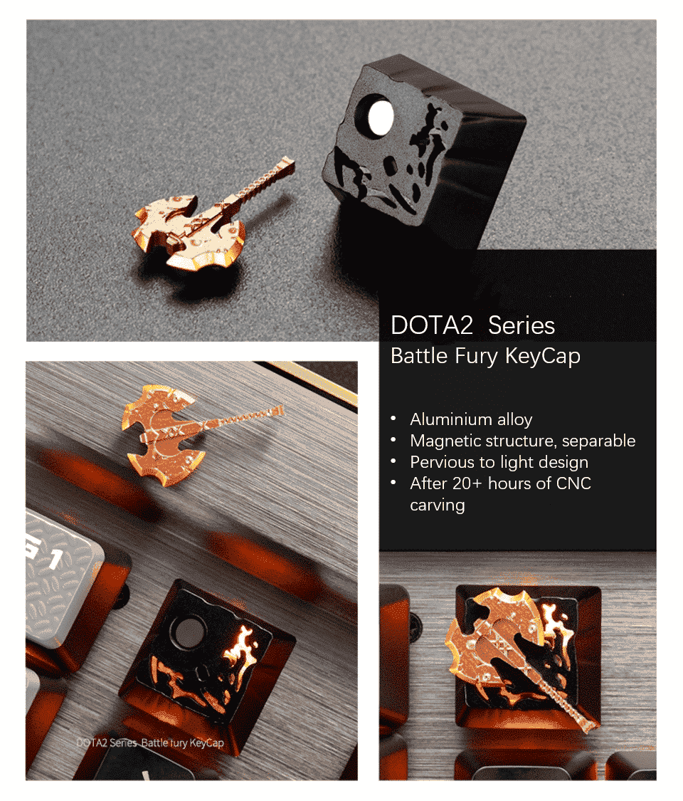 DOTA 2 Series Magnetic Keycaps - 8 Types - Mechanical Keyboard Cap ...